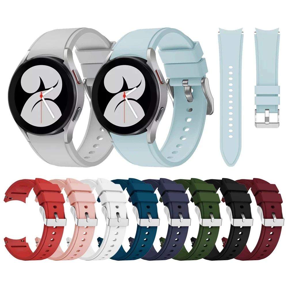 Pulseira para samsung galaxy relógio 4 44mm 40mm smartwatch silicone ...