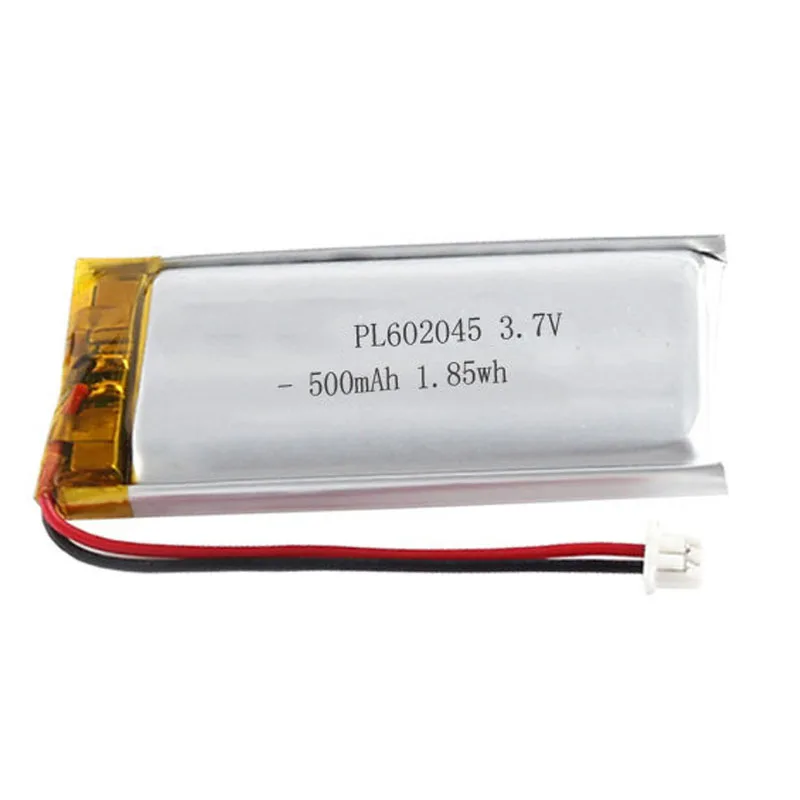 2/5/10/20 Pcs 3.7V 500mAh 602045 Lithium Polymer Ion Battery 2.0mm JST ...