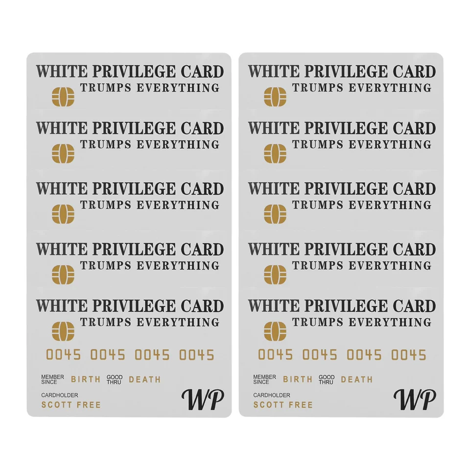 White Privilege Business Card