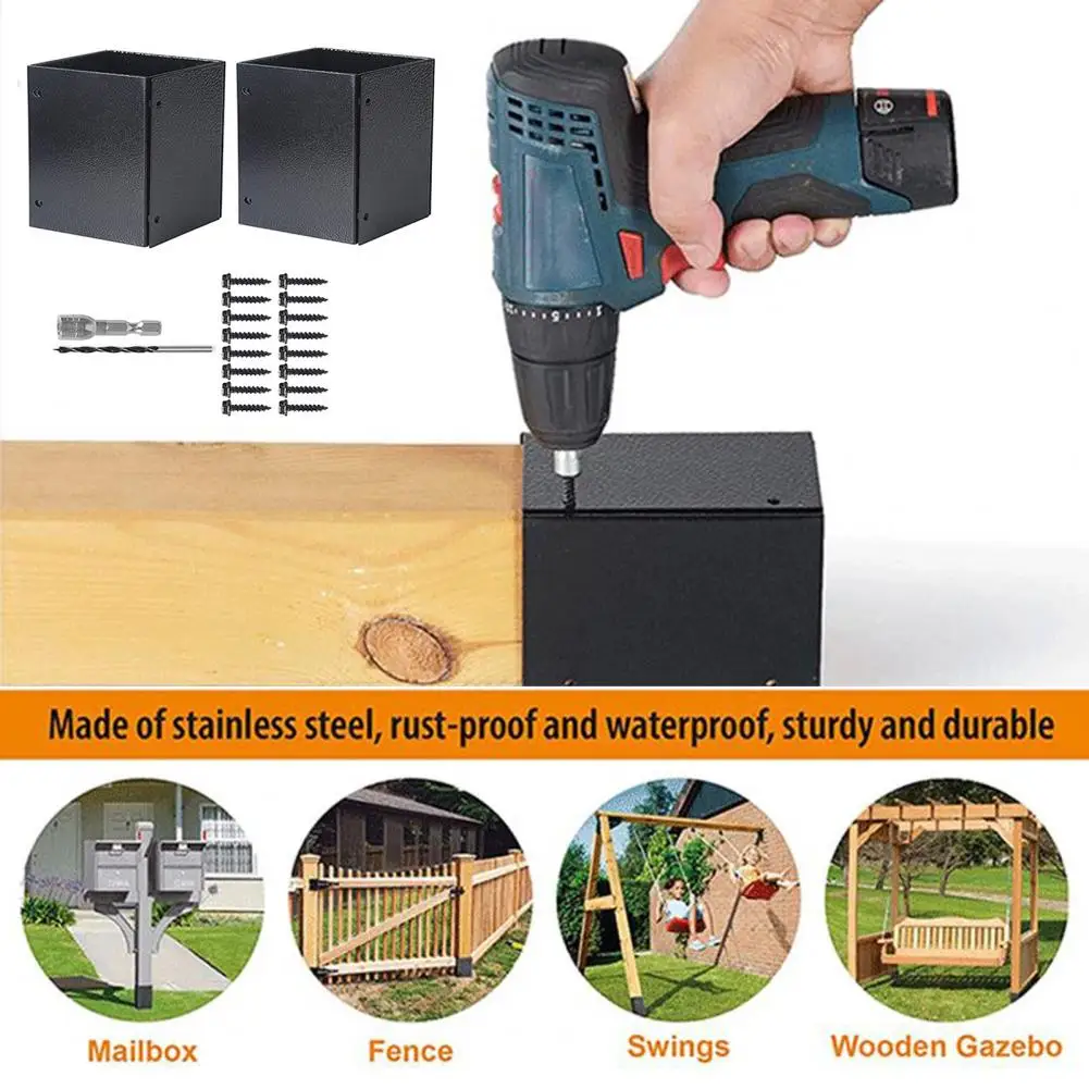 1-Set-Column-Protect-Cover-Adjustable-Waterproof-Rust-Proof-Stainless ...