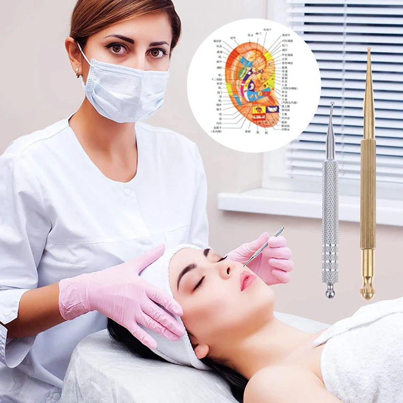 Facial Reflexology Massage Tool Retractable Acupuncture Pen Double ...