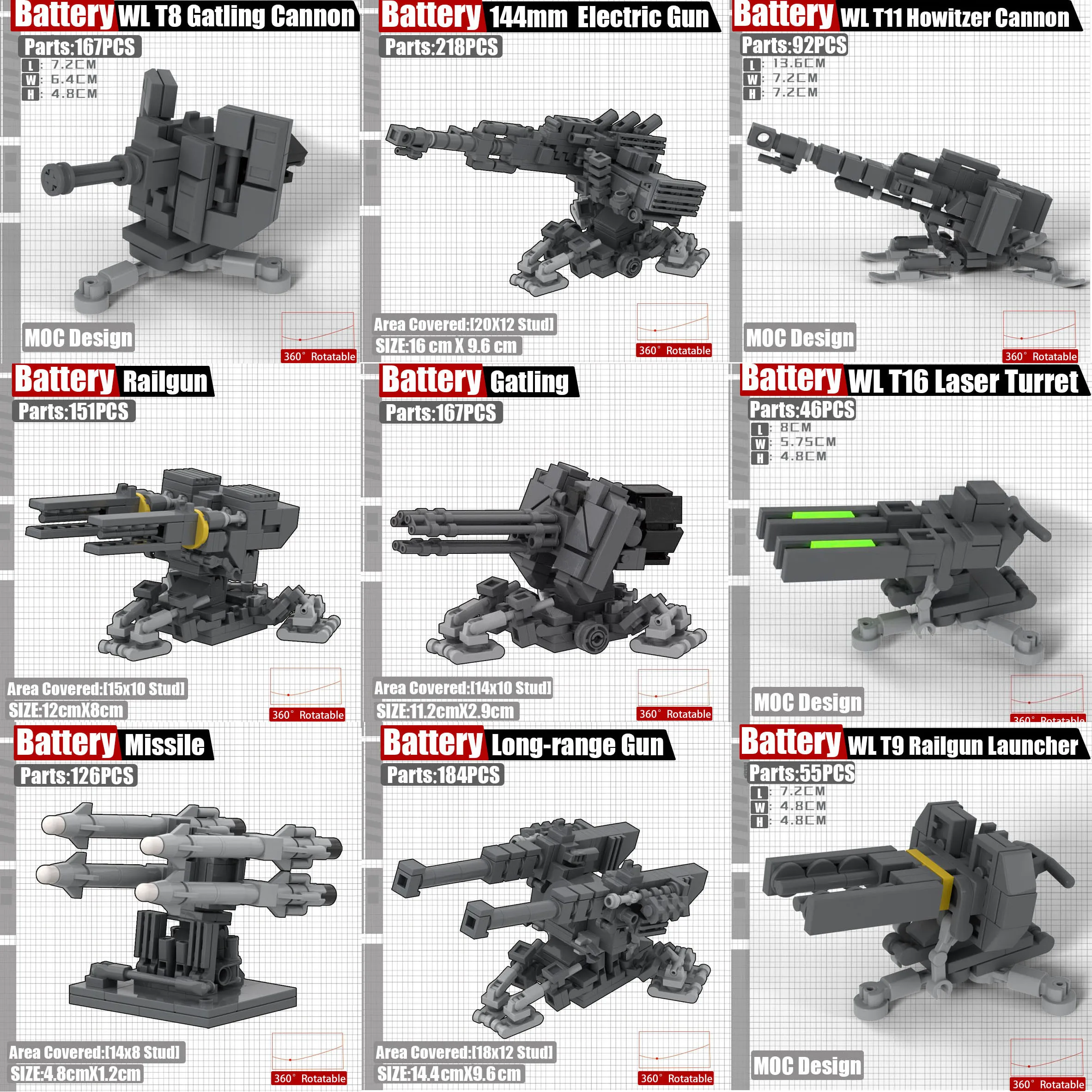MOC-Military-Base-Cannon-Building-Blocks-Weapons-Radar-Battery-Missile ...