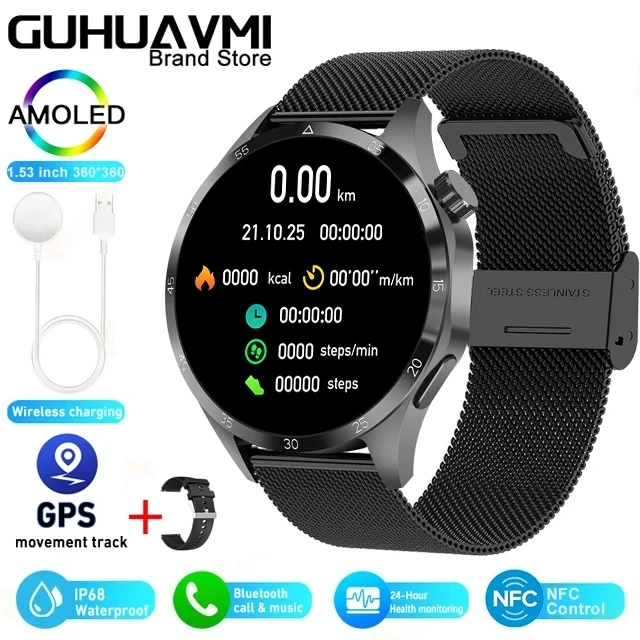 Original GT4 PRO Smart Watch Men Watch 4 Pro AMOLED HD Screen Bluetooth ...