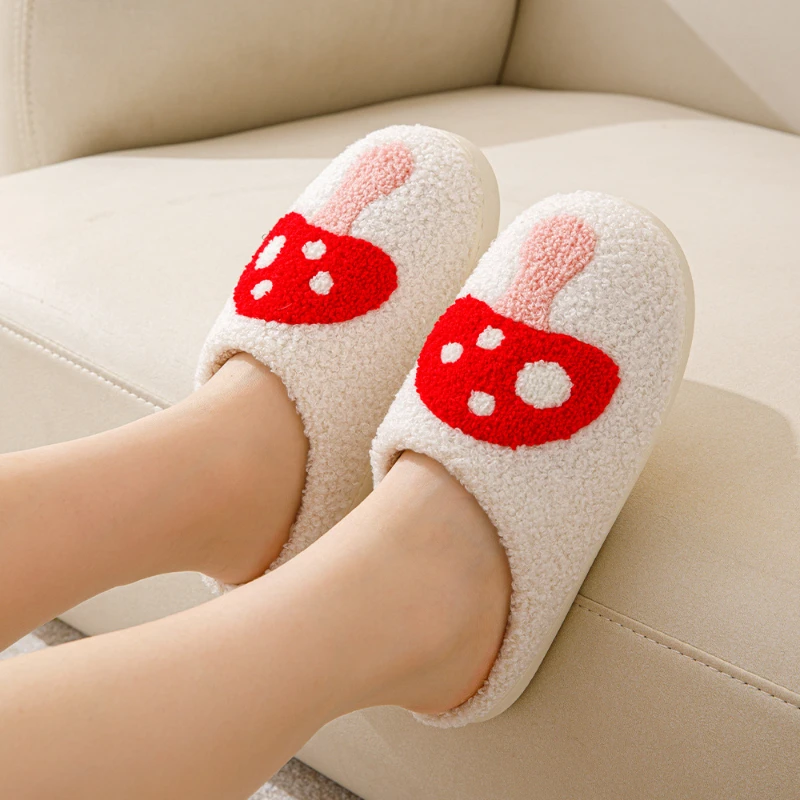 Women-Home-Slippers-Fashion-Cute-Mushroom-Men-Indoor-Outdoor-Wood ...