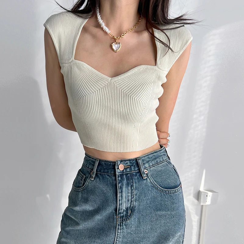 Womens Sweetheart Neckline Tops | Sweetheart Neckline Knit Top | Point ...