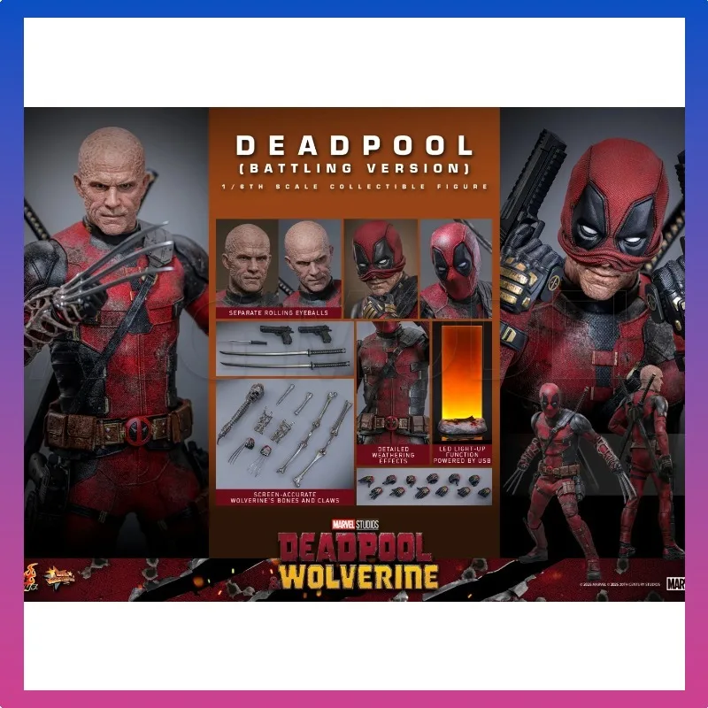 Original Hot Toys Deadpool Action Figure 1/6 Battling Version Deadpool ...