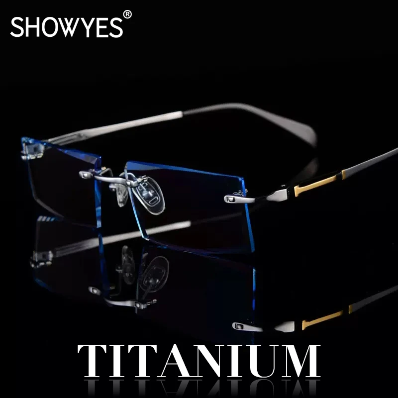 Wide-Titanium-Rimless-Reading-Glasses-Men-Readers-Eyeglasses-Large ...