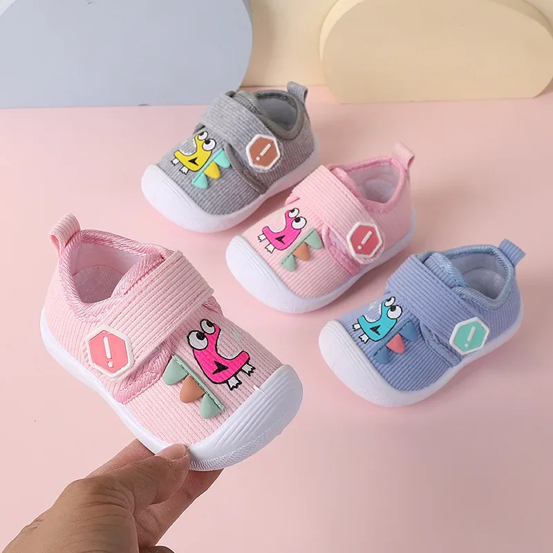 Unisex Baby Step Shoes Soft Bottom 0-2 Years Old Canvas Cartoon Cloth ...
