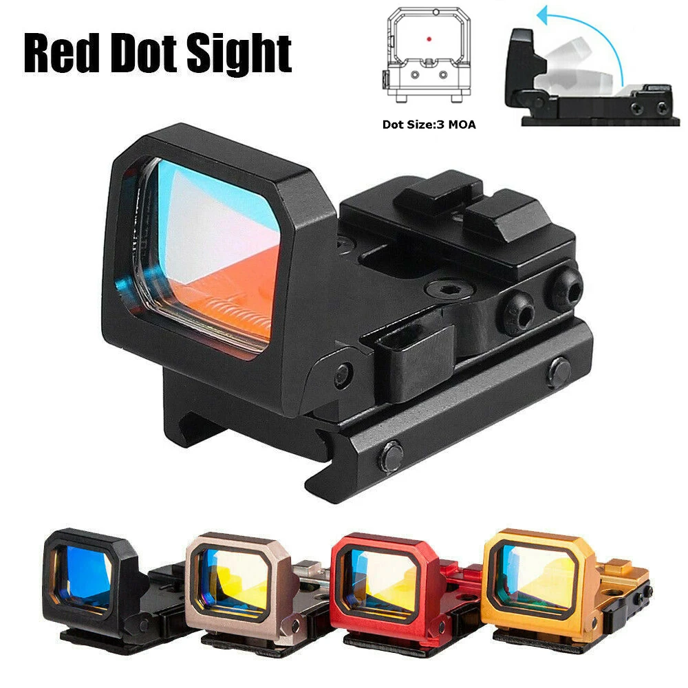 Mini Red Dot Sight Compact RMR Flip Up Pistol Reflex Sight Compact MOS ...