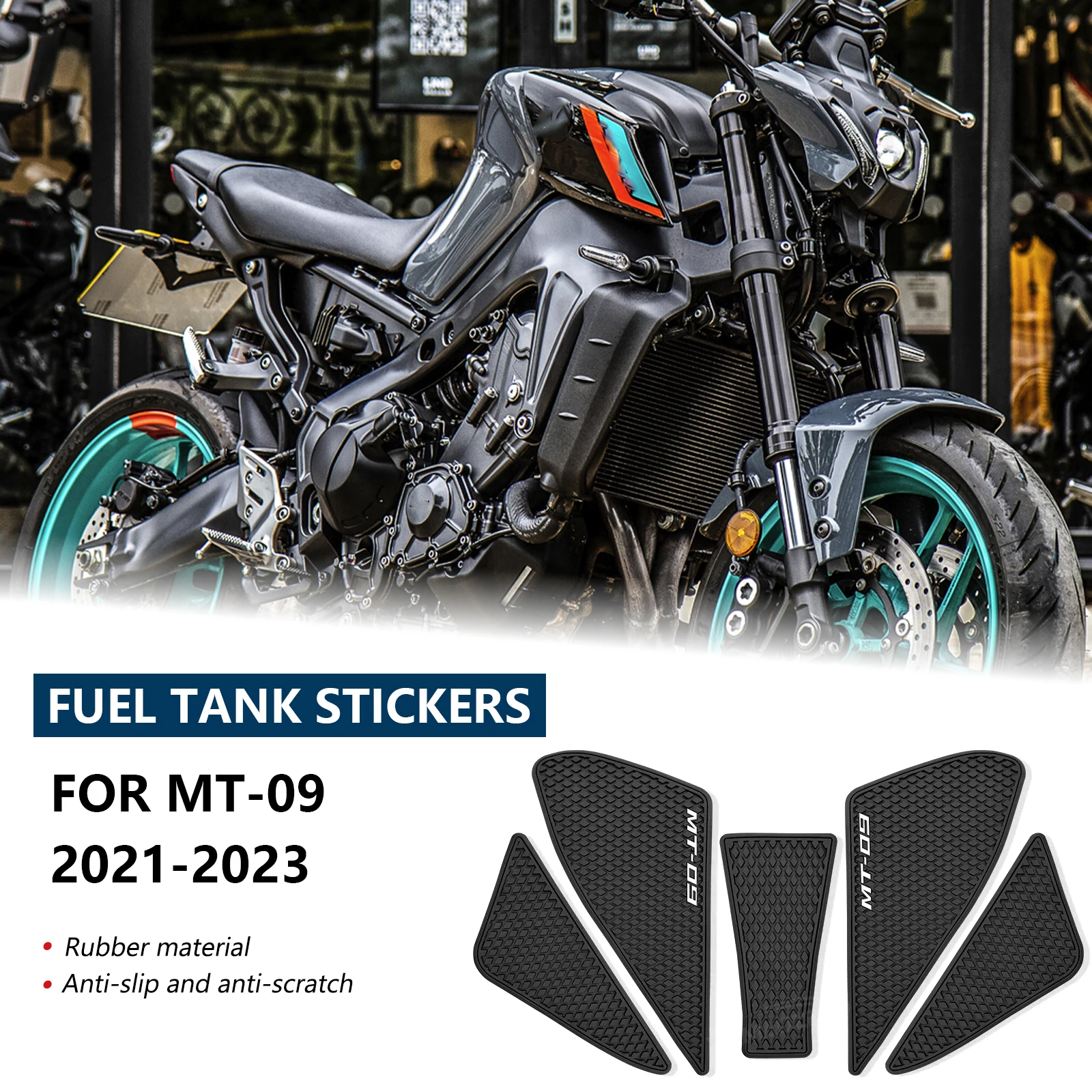 For MT 09 mt09 2021-2023 motorcycle fuel tank pad fuel tank traction ...