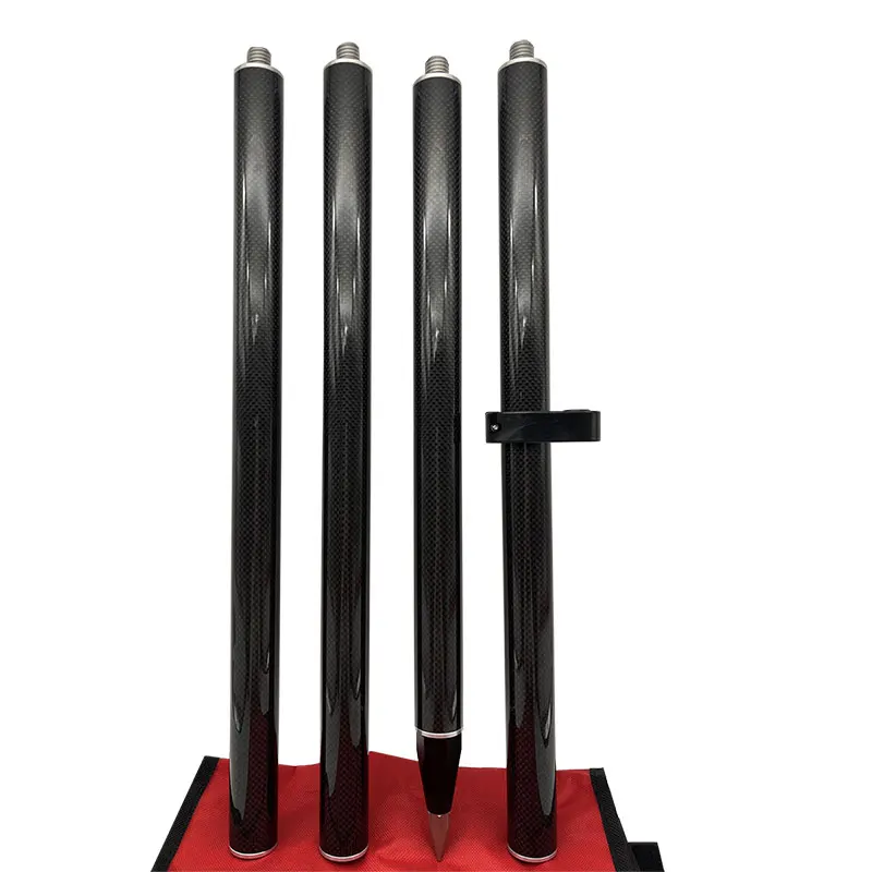 GPS RTK Pole 2M Carbon Fibre Survey Poles GPS Surveying pole 4 Poles ...