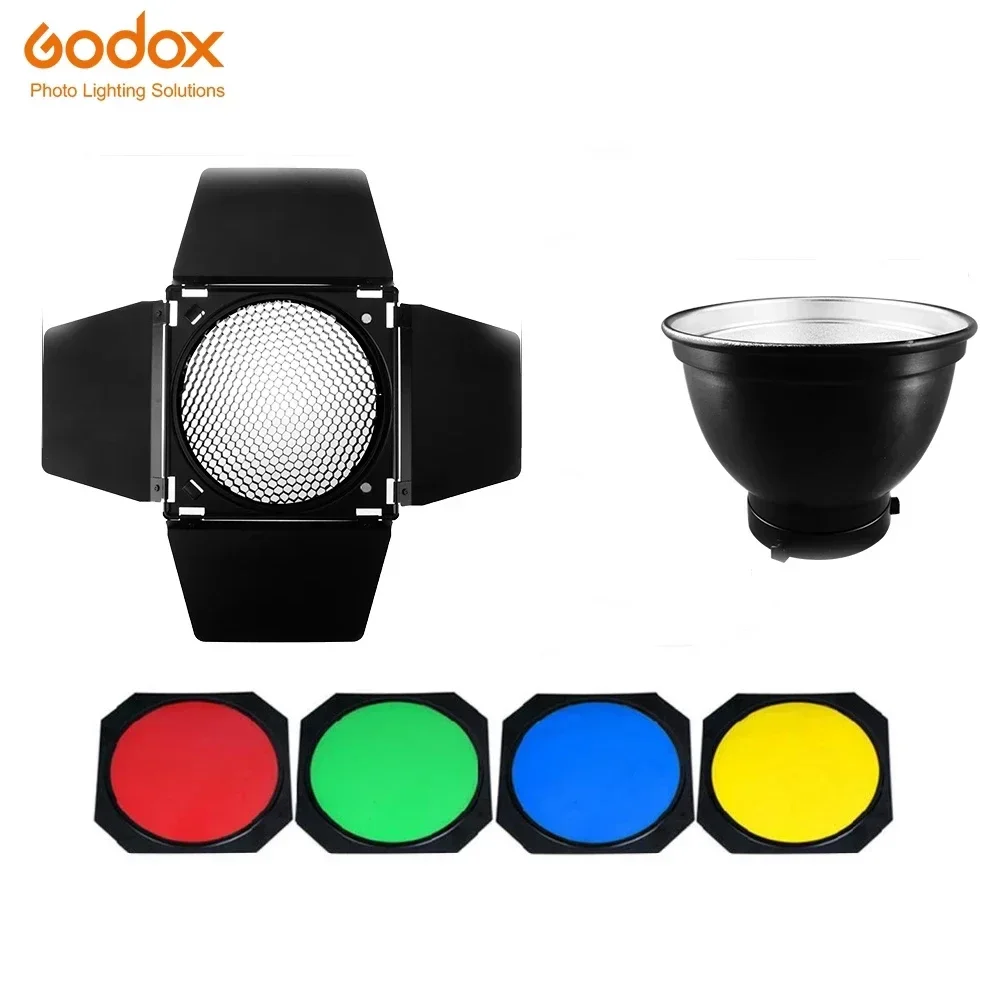 Godox-BD-04-Barn-Door-Bowens-Mount-Standard-Reflector-Honeycomb-Grid ...