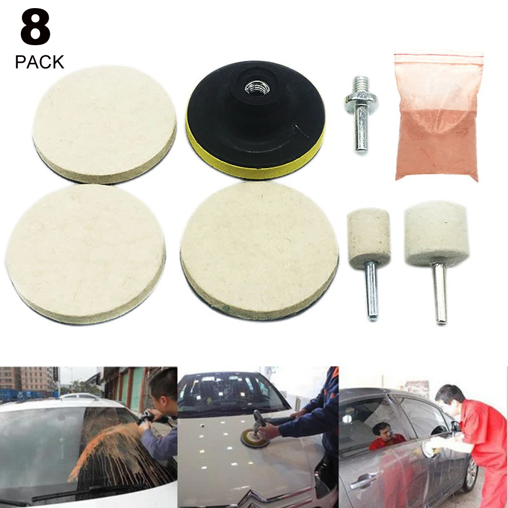8Pcs-Glass-Polishing-Scratch-Removal-Kit-For-Car-SUV-Windshield-Front ...