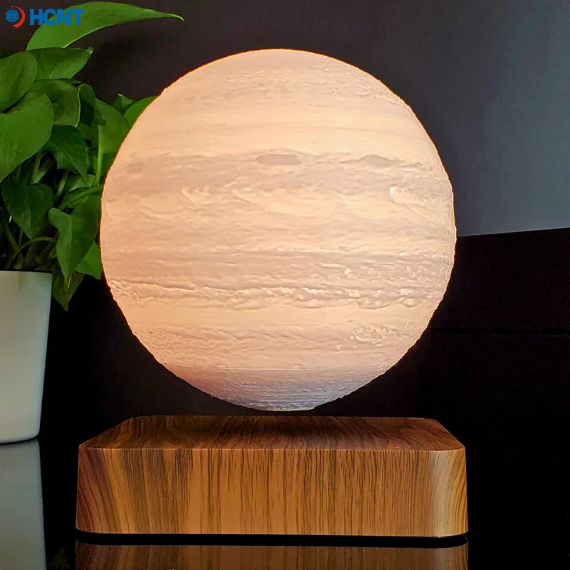 Creative 3D Magnetic Levitation Moon Jupiter Lamp Night Light Rotating ...