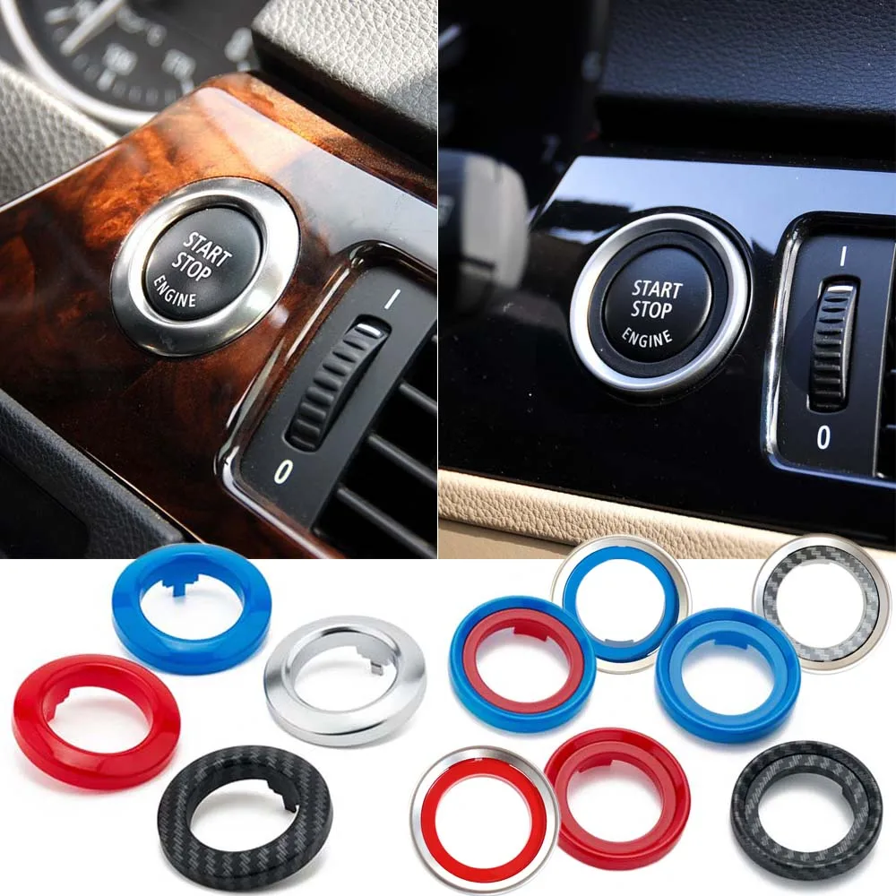 Car Engine Start Stop Push Button Sticker Switch Trim Ring Fit For BMW ...