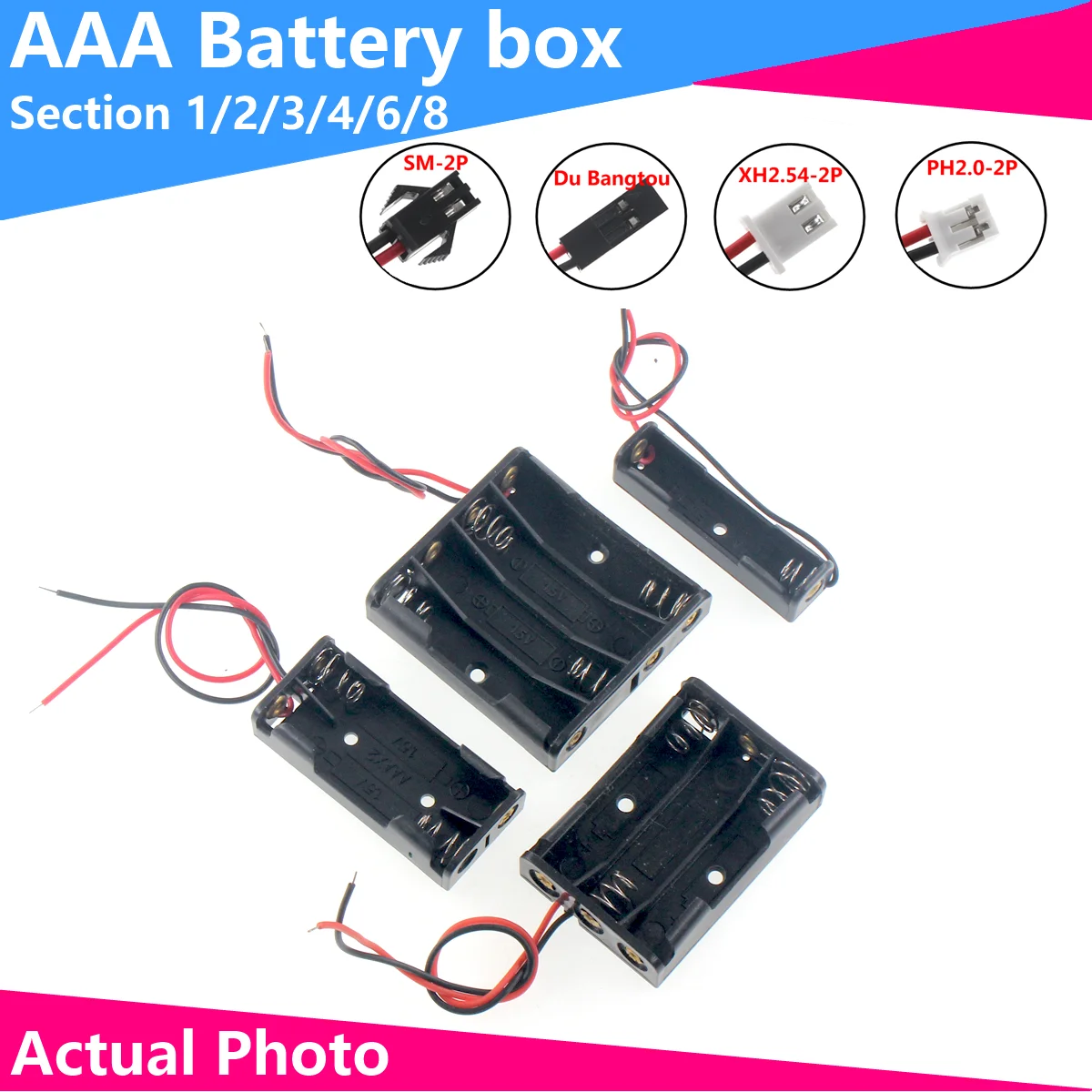2X-3X-4X-AAA-Waterproof-battery-box-with-cover-and-switch-Four-AA-boxes ...