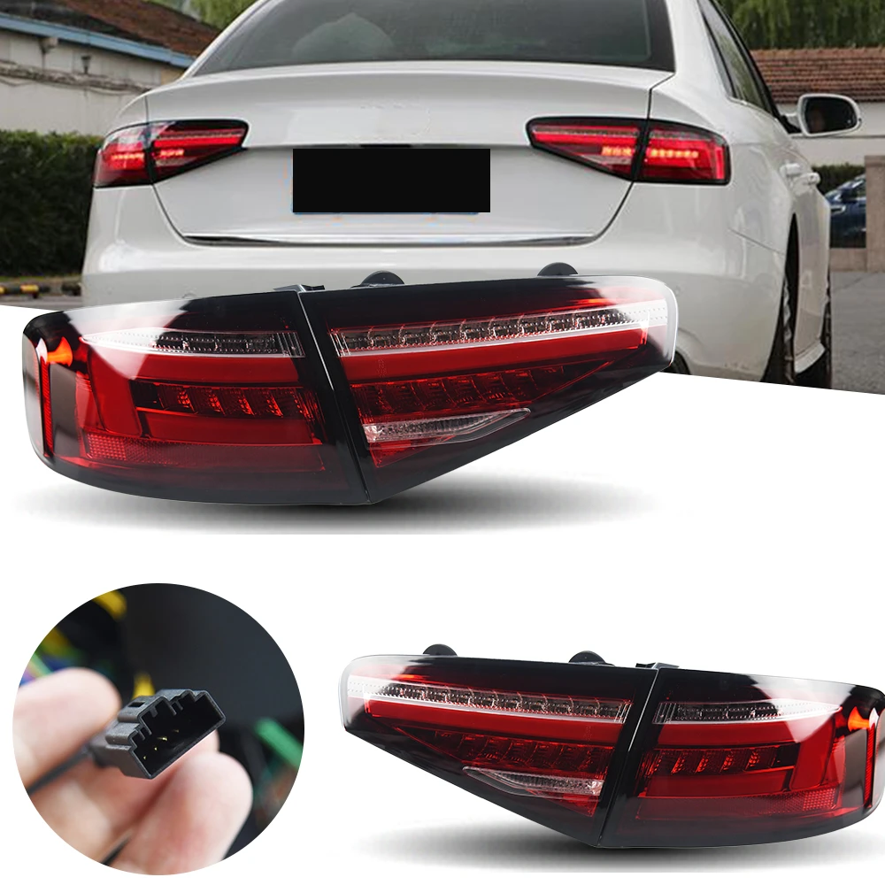 Taillights For Audi A4 B8 A4l Led Rear Light 2013-2016 Tail Lamp Car Styling Drl Dynamic Turn ...