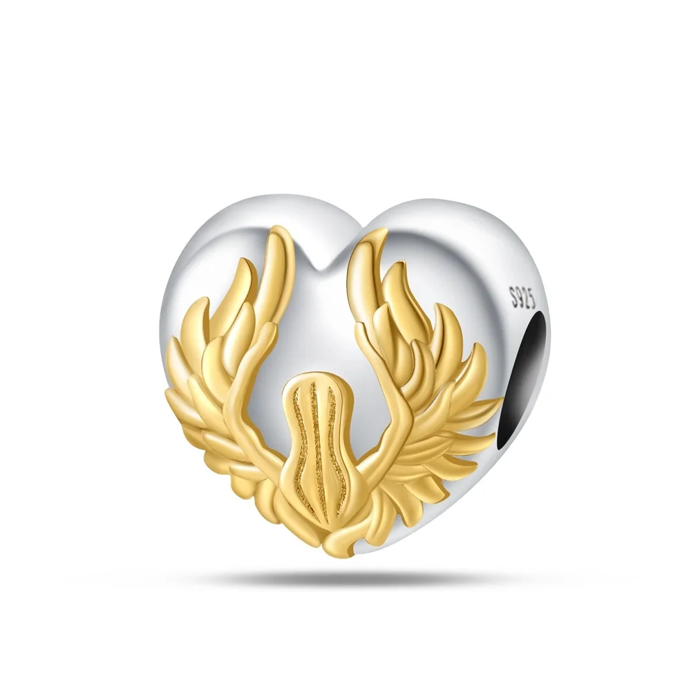 Trendy-925-Sterling-Silver-Golden-Wings-Guardian-Of-A-Loving-Angel ...