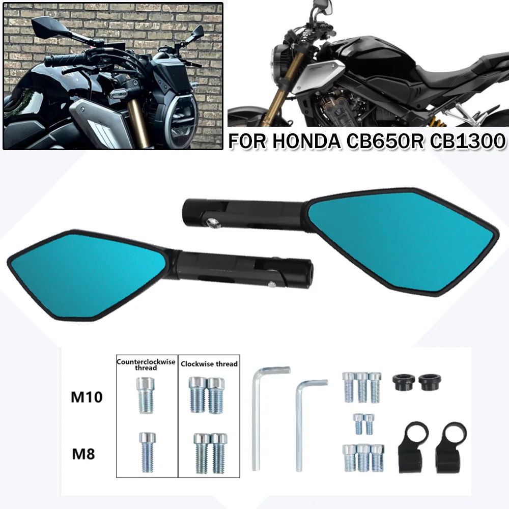 Aluminium-Motorcycle-Rearview-Side-Mirror-8MM-10MM-For-Honda-CB650R ...
