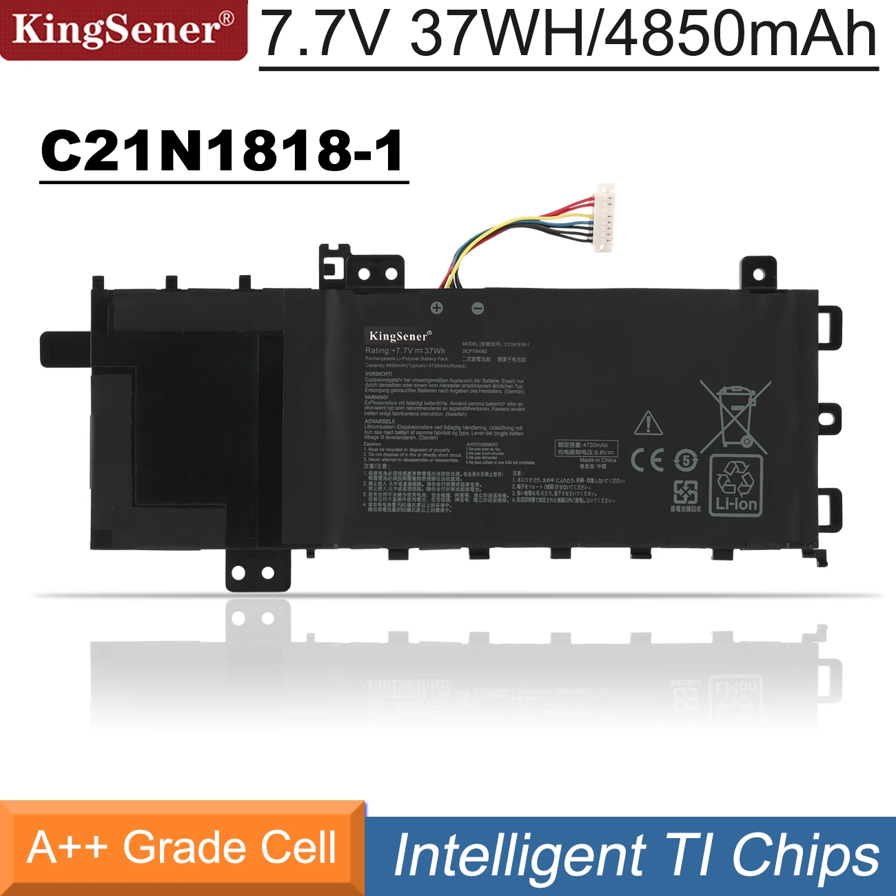 KingSener-7-7V-37WH-C21N1818-1-Laptop-Battery-For-ASUS-VivoBook-14-X412 ...