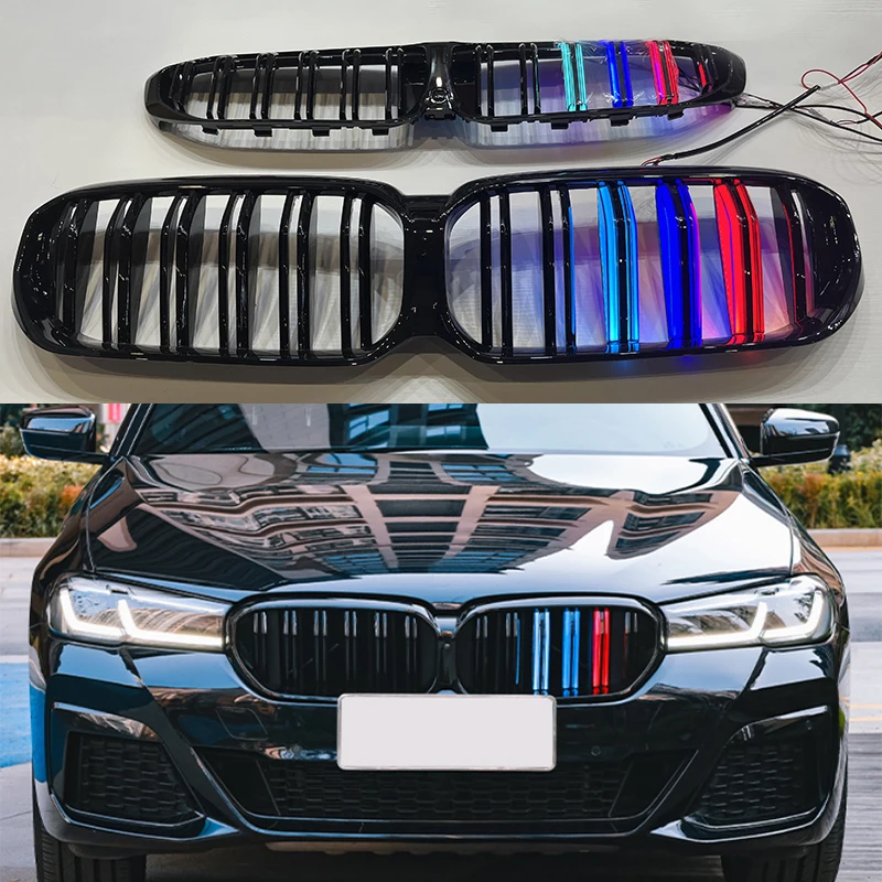 LED-car-grille-fit-for-BMW-5-series-g30-3-series-g20-2020-black ...