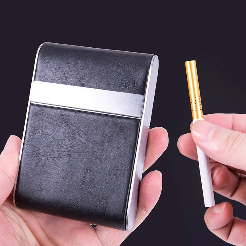 Special-Leather-Cigarette-Box-for-Men-and-Women-with-Magnetic-Snap-Flap ...