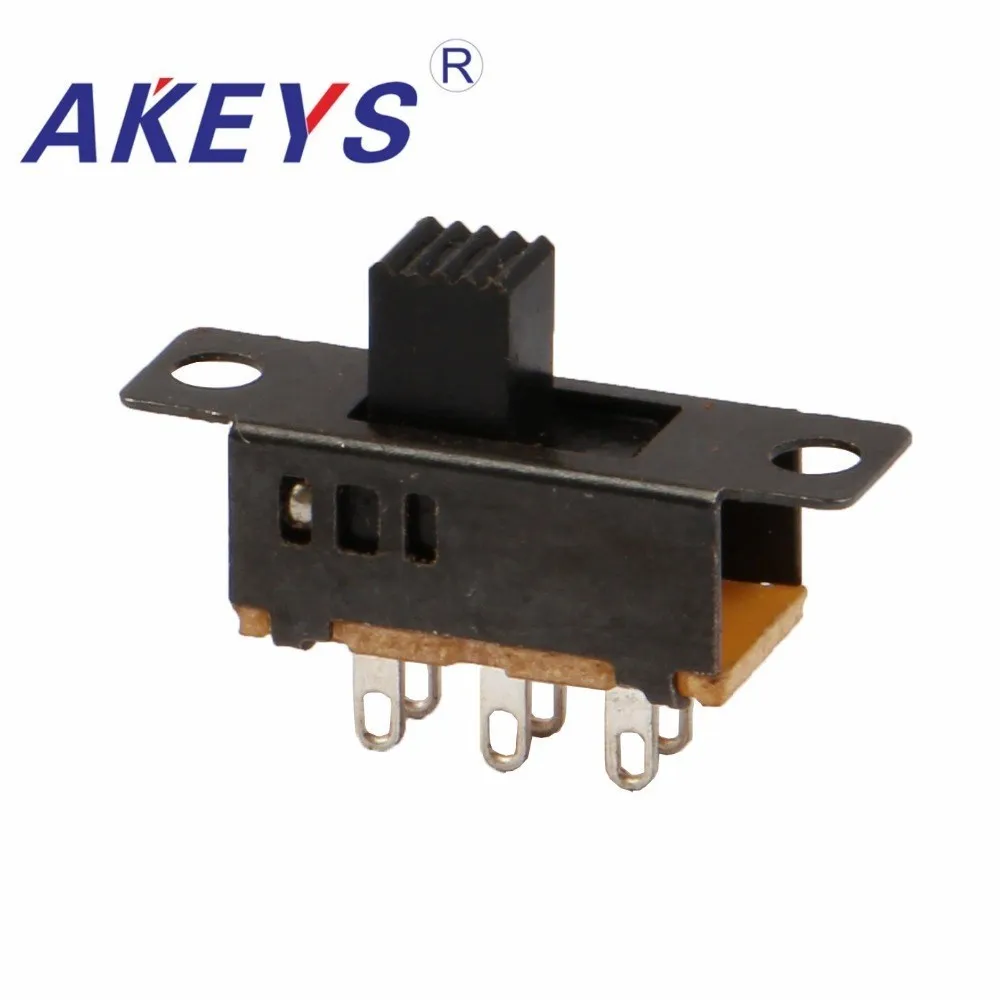 SS-23D32-2P3T-Double-Pole-Three-Throw-3-Position-Slide-Switch-6-Solder ...