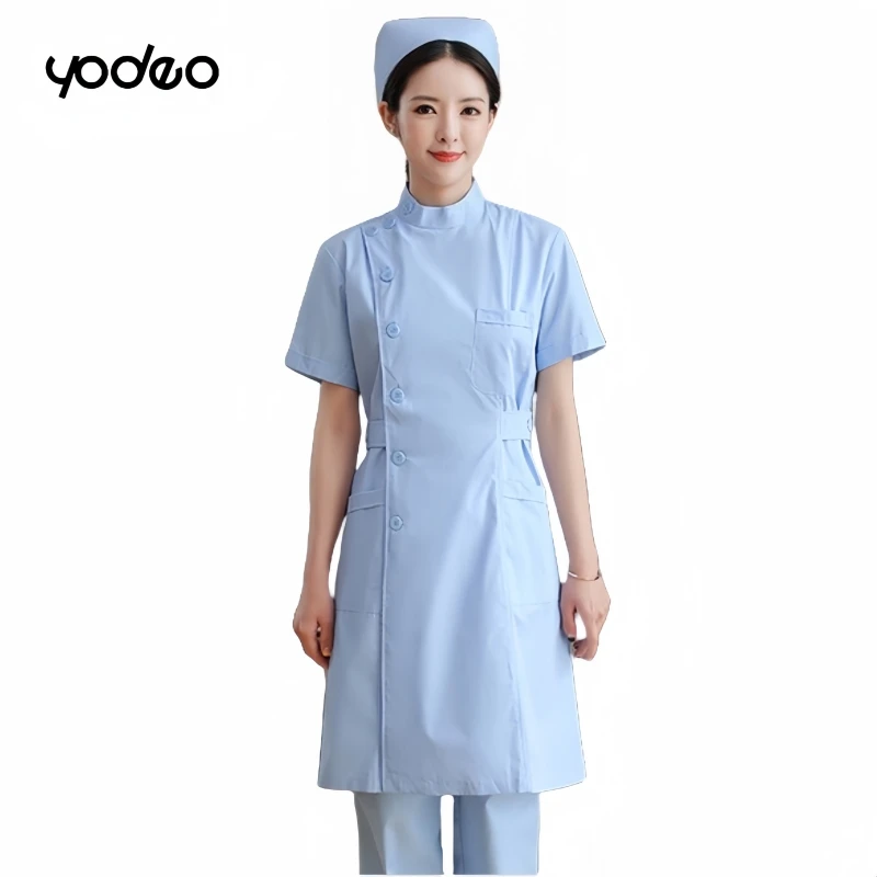 Women nurse uniform short/long sleeved medical and dental work clothes ...