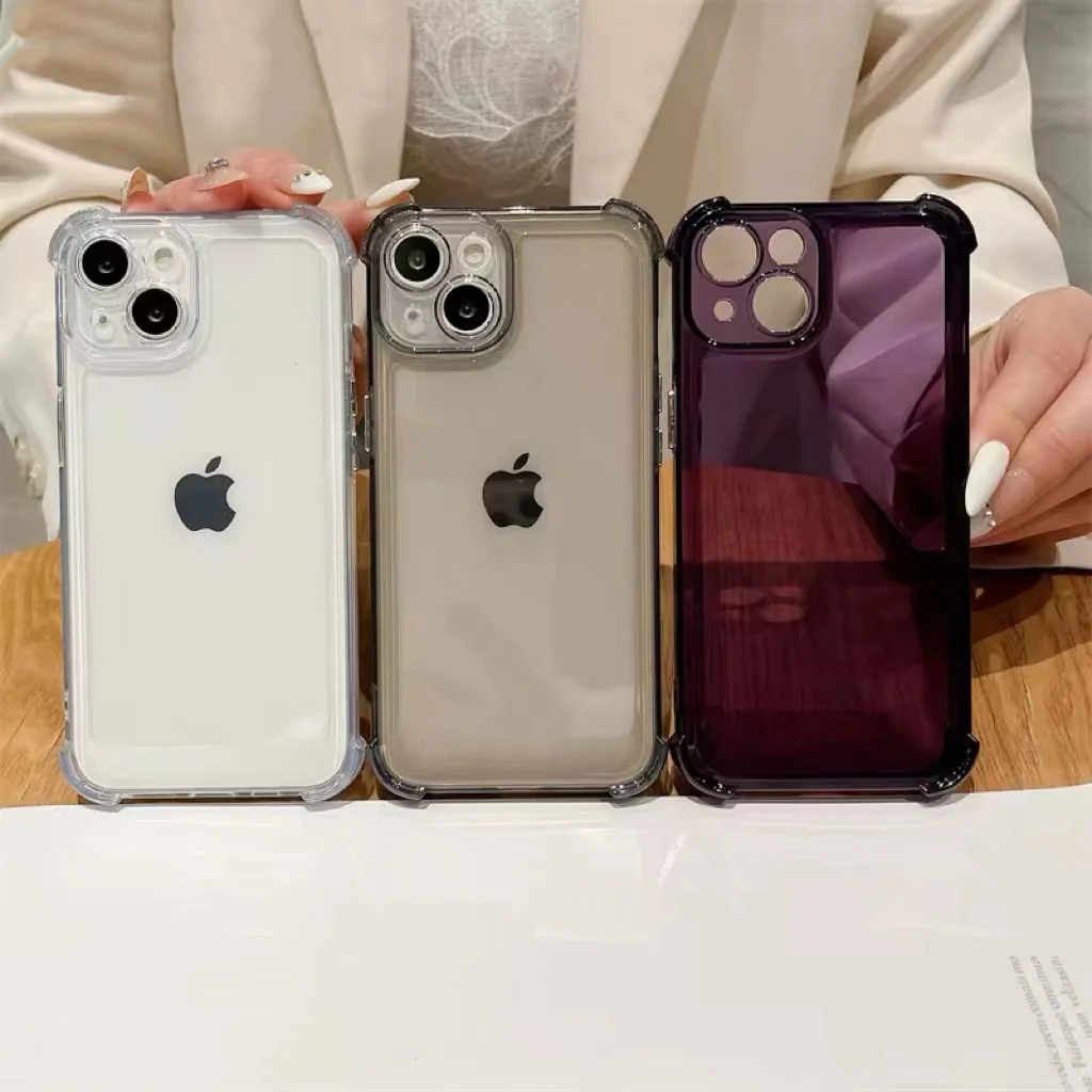 Transparent-phone-case-Four-corner-bubble-protection-against-falling ...