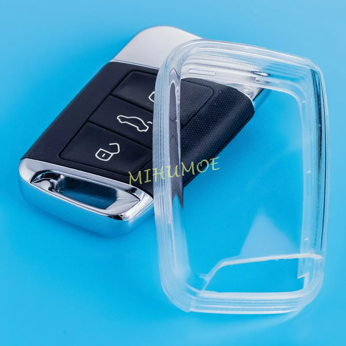 Transparent-Clear-Car-Key-Fob-Cover-Case-Bag-For-VW-Passat-B8-Arteon ...