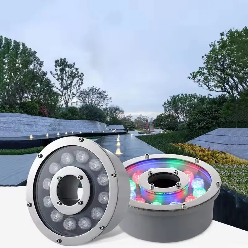 Waterproof IP68 RGB LED Fountain Pool Light Underwater Lamp 24V 6W//12W ...
