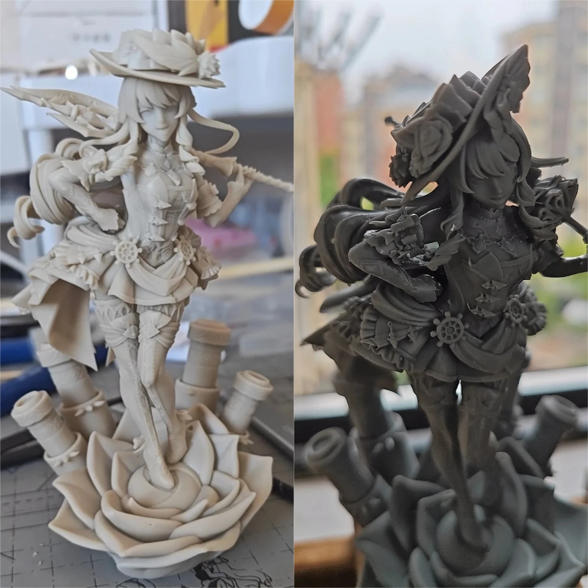 9/12/15cm Navia 3D Printed Resin White Model DIY Coloring Self-assembly ...