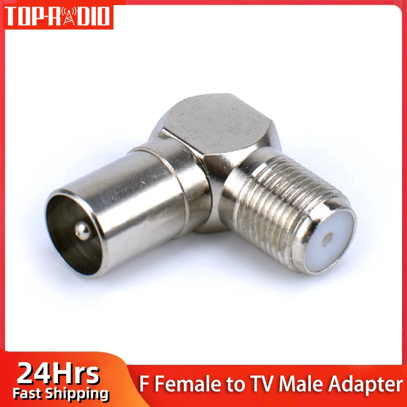 1-Piece-F-Female-to-TV-Male-Plug-90-Degree-Right-Angle-Cable-Connector ...