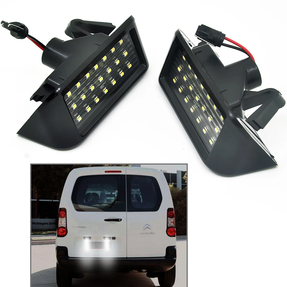 White-LED-Rear-License-Plate-Light-for-Peugeot-Expert-Partner-Traveller ...