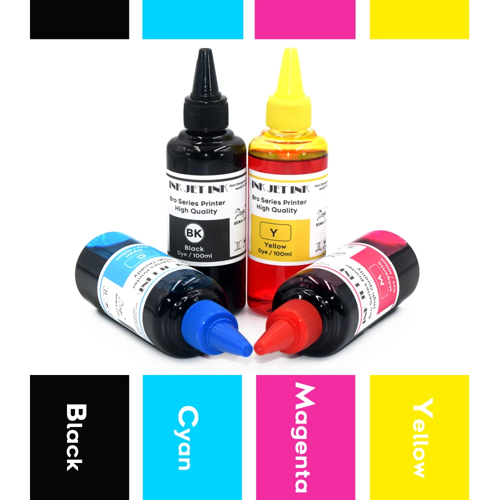 100ML-LC406-LC416-LC426-LC436-LC456-Pigment-Ink-Refill-Kit-for-Brother ...