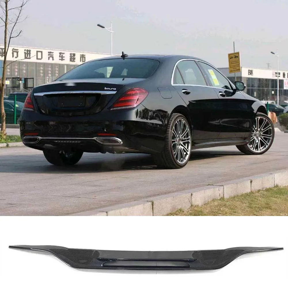 For-Mercedes-Benz-S-Class-W222-S450-Carbon-Fiber-Rear-Lip-Body-Kit-Car ...