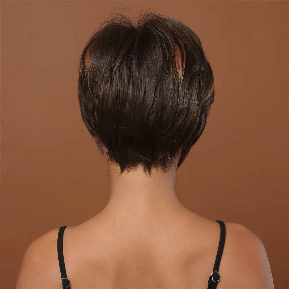 Pixie Cut Back View Black