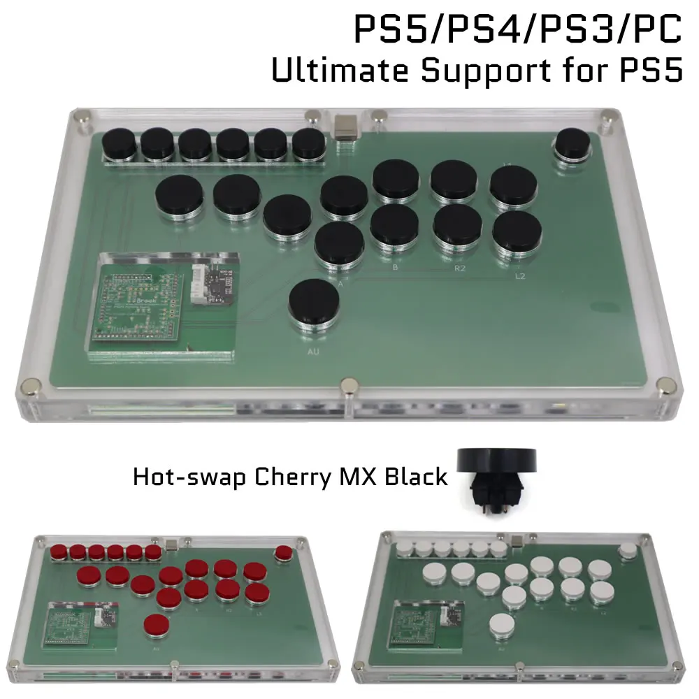 B1 PS5 초박형 버튼 Hitbox 아케이드 조이스틱 스틱 게임 컨트롤러 PS5 XBOX/스위치 PC 더 스왑 ...