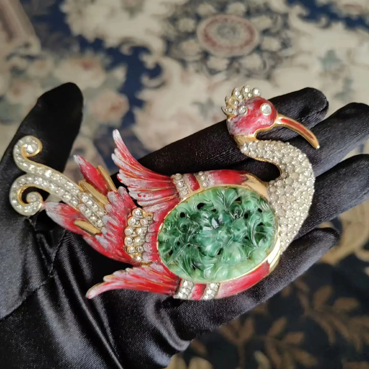 Millennium-Bird-Medieval-French-Vintage-Breastflower-brooch-high-end ...