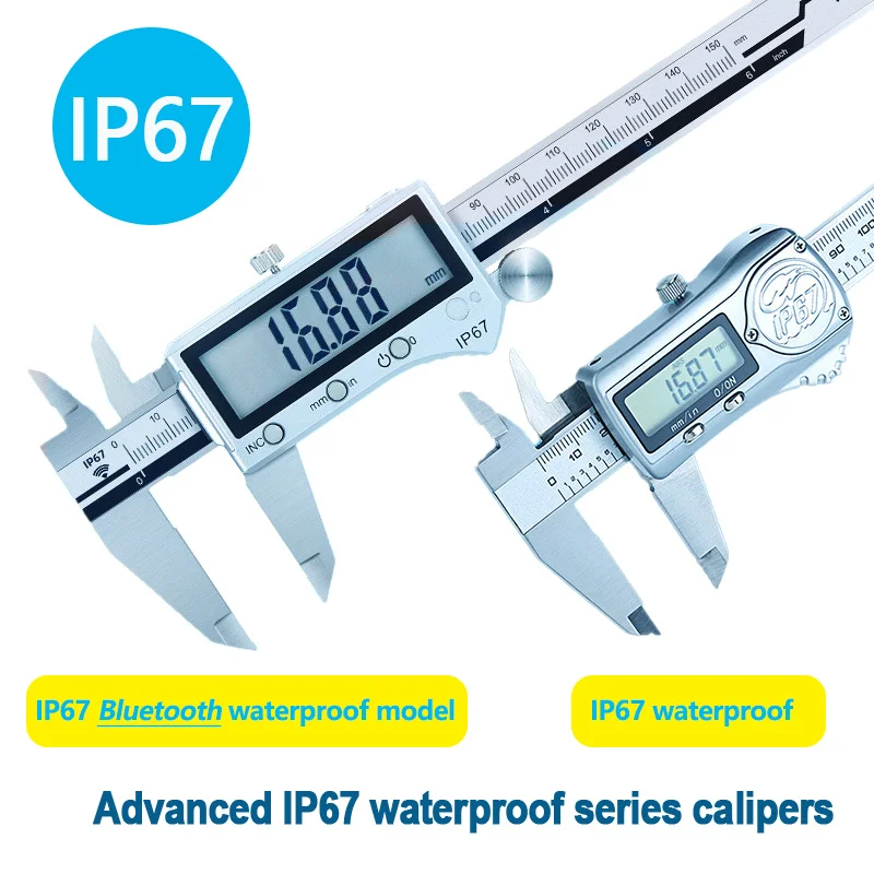 Calibrador-Vernier-impermeable-Bluetooth-IP67-0-150-200-300mm-medidor ...