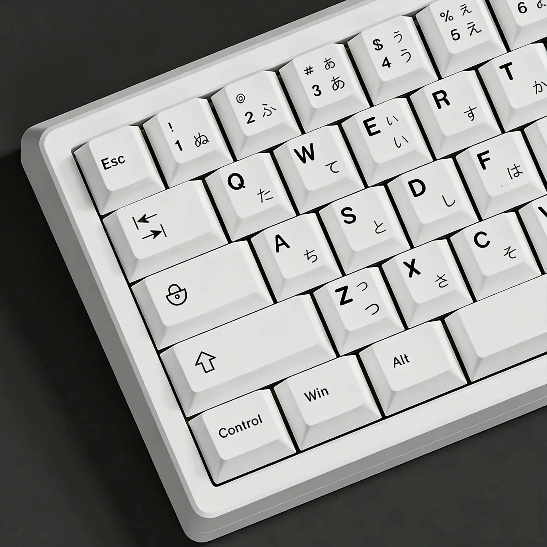125 Keys PBT Black White Japanese Keycaps Cherry Profile For Gaming ...