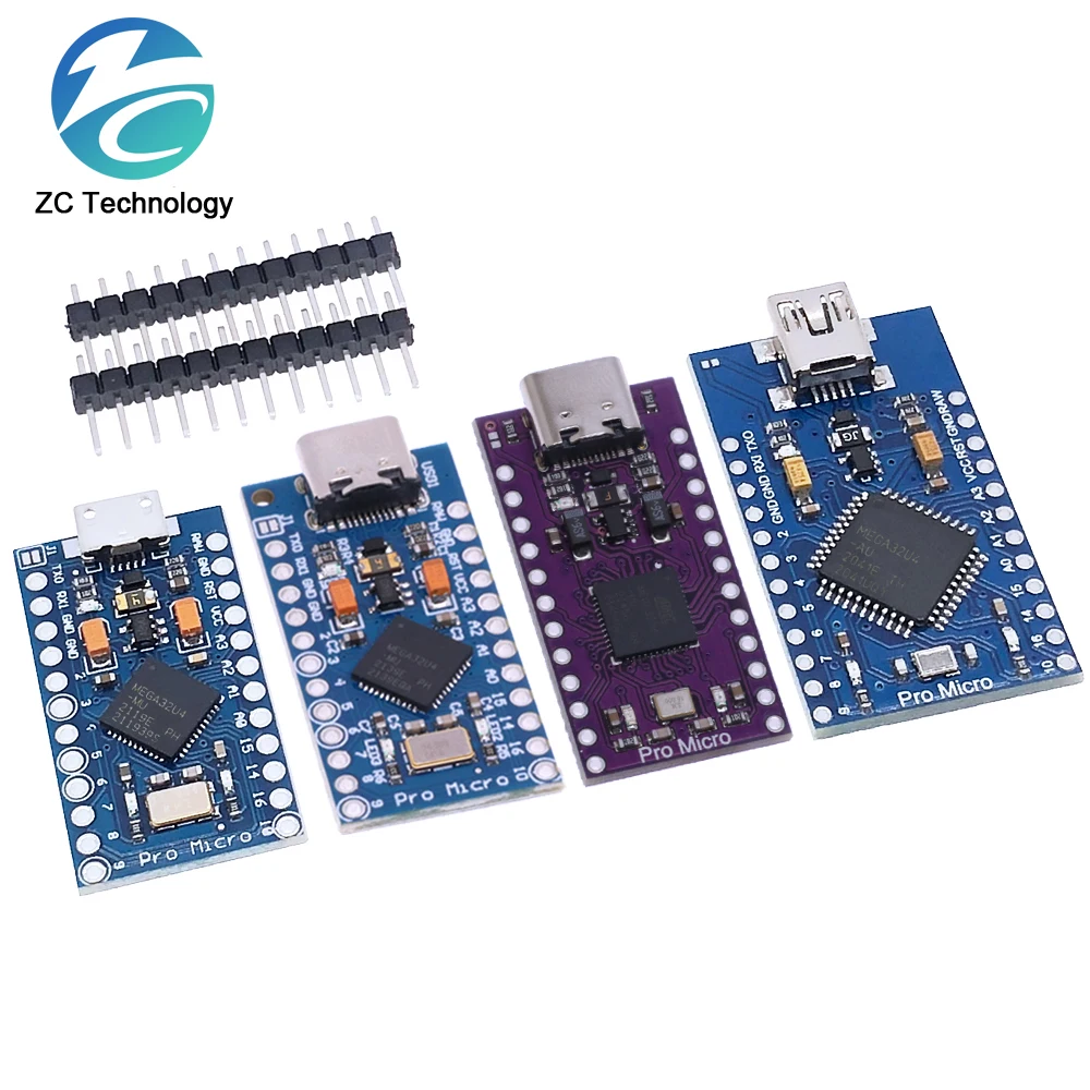 Tipo c mini usb pro micro para arduino atmega32u4 5v/16mhz 3.3v/8mhz ...