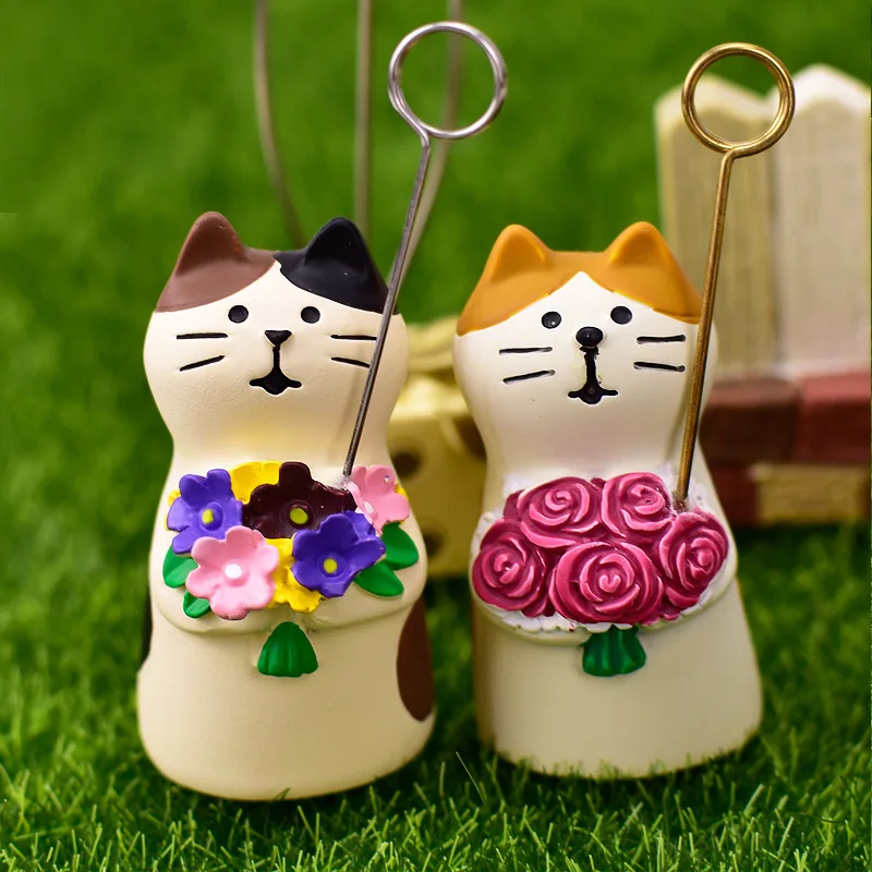 Zakka-Japanese-Wedding-Cat-Statue-Cute-Miniature-Fairy-Garden-Accessories-Artificial-Landscape ...