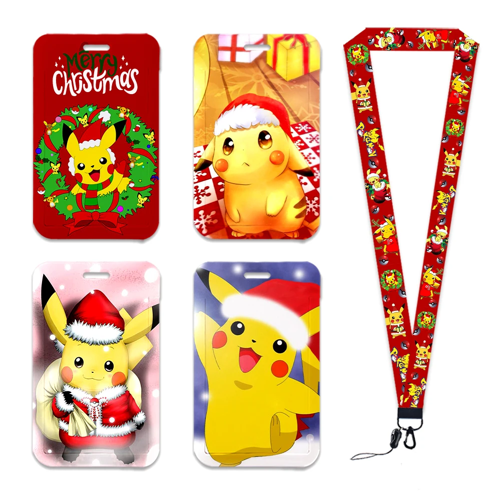 Christmas-Pokemon-Pikachu-Cartoon-Design-Cute-Badge-Holder-ID-Card-Bus ...