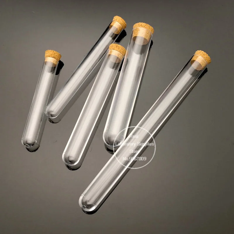 50pcs-100pcs-Dia12mm-To-25mm-Lab-Round-Bottomed-Plastic-Test-Tubes-with ...