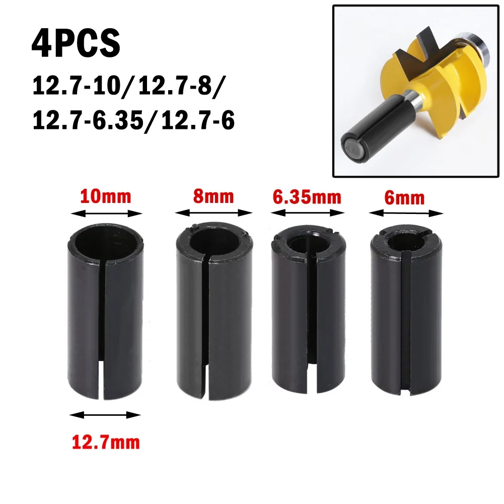 4pcs-Milling-Cutter-Conversion-Chuck-Large-To-Small-Route-Bit-Adapter ...