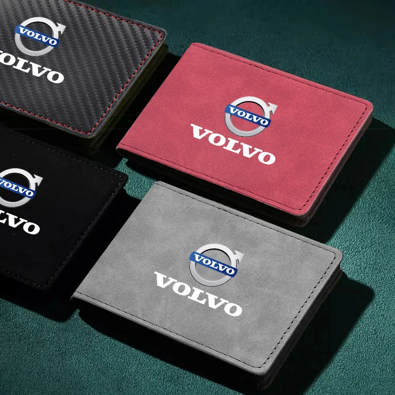 Car Driver License Suede Leather Bag Auto Driving Documents Wallet For ...
