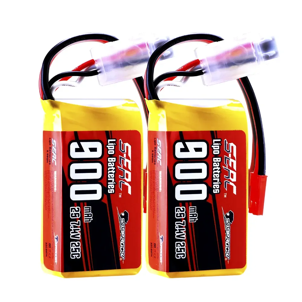 2packs-2S-7-4V-Lipo-Battery-900mAh-1350mAh-20C-25C-Soft-Pack-with-JST ...