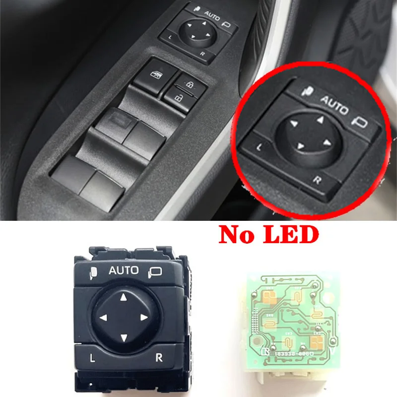 Rearview Mirror Folding Switch no LED For Toyota rav4 Crown Lexus Rear ...