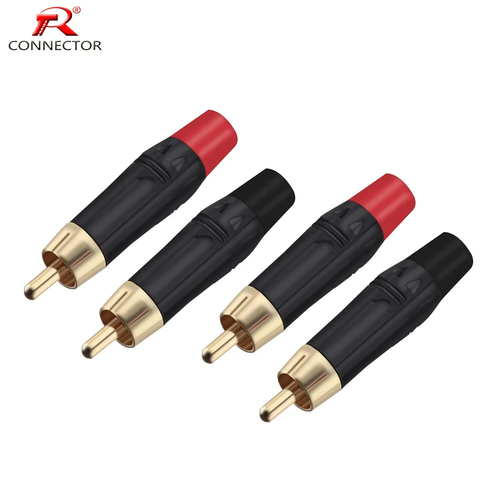 Copper Video Adapter Connectors | Rca Connector Plated Gold - 50pcs ...